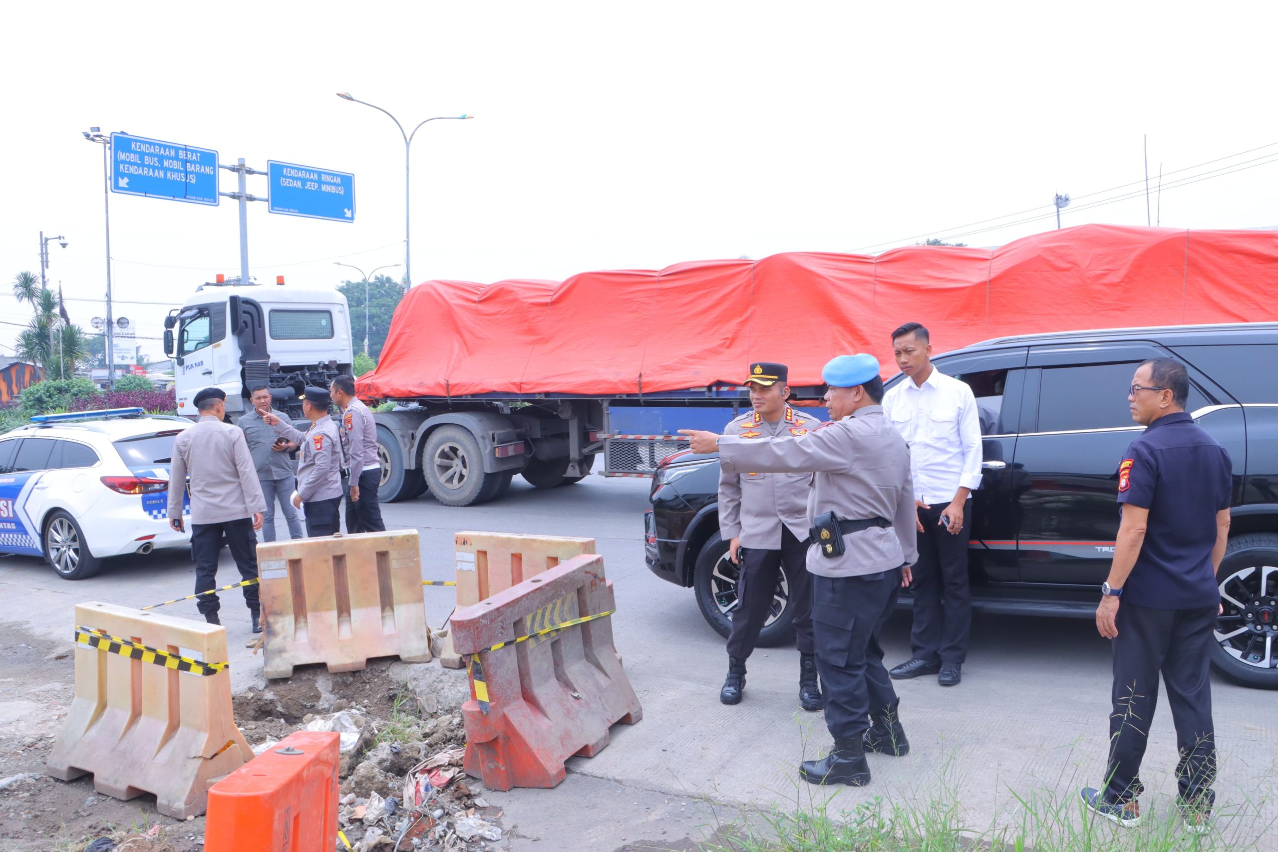 Polrestro Bekasi Lakukan Pengecekan Jalur Mudik dan Lokasi Pospam dalam Persiapan Pam Ops ...